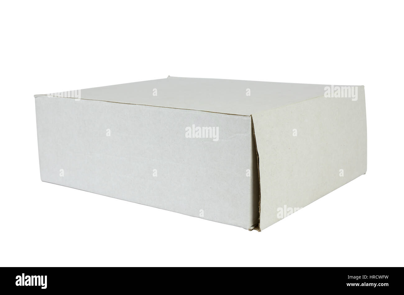 Profile of a white cardboard box isolated on white Stock Photo - Alamy
