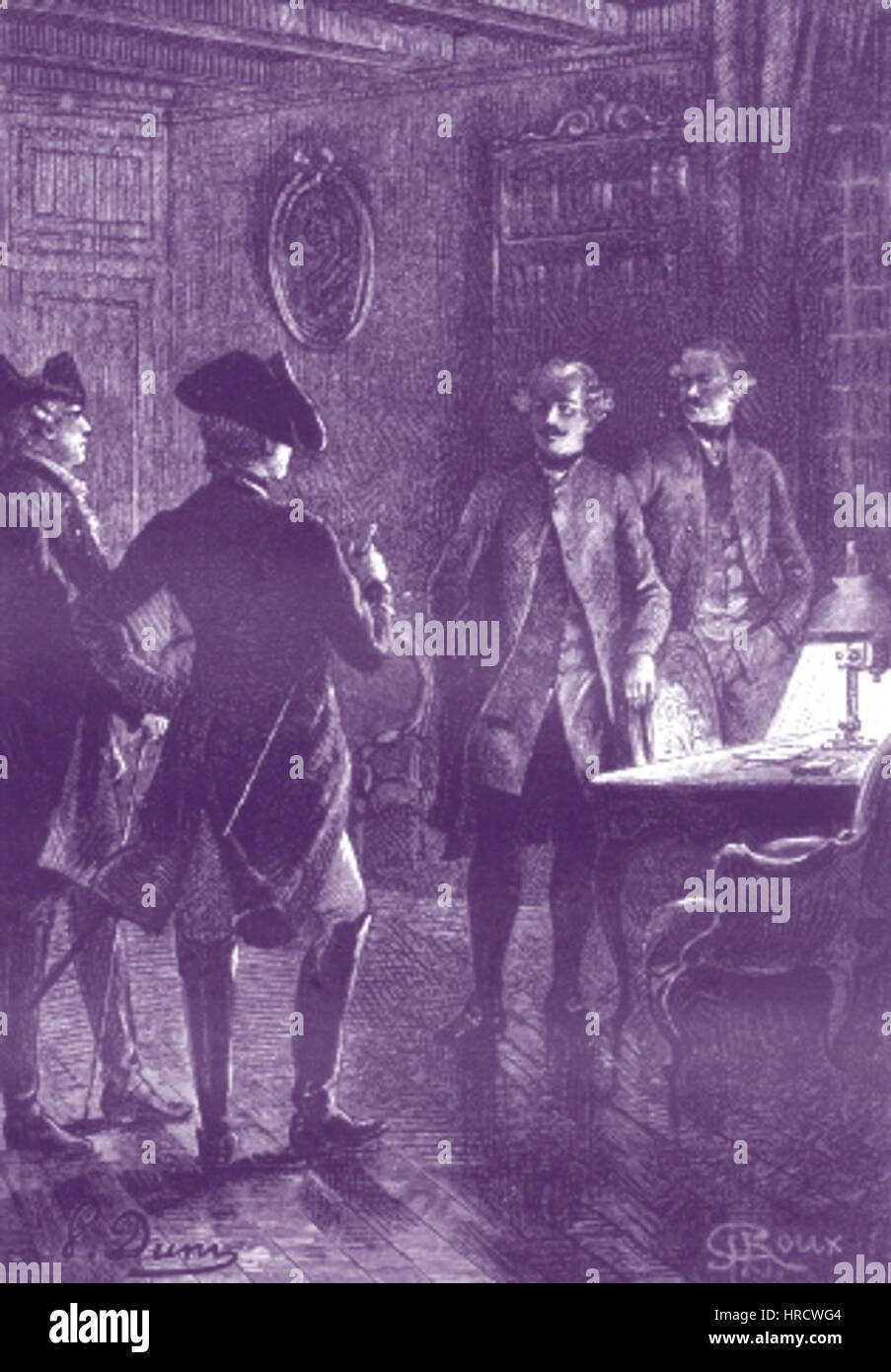 'The Flight to France' by George Roux 17 Stock Photo - Alamy