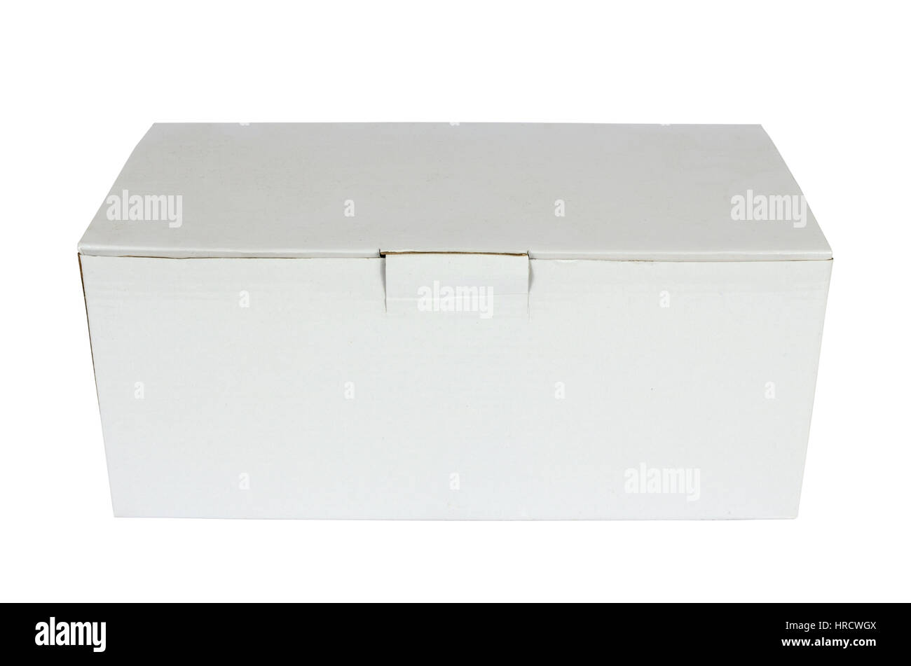 White closed carton box on white background Stock Photo - Alamy