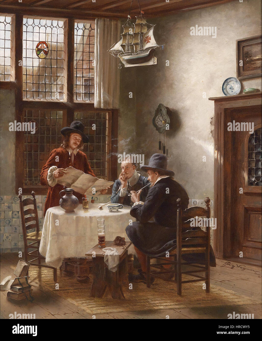 Fritz Wagner Herrenrunde Stock Photo - Alamy