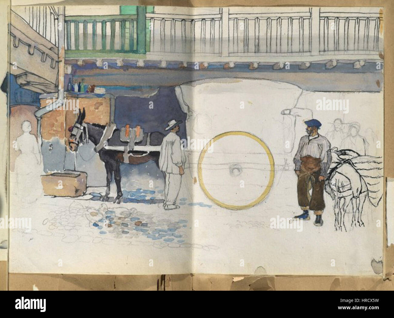 Edward Penfield's 'Spanish Sketch' captures a quick, expressive scene ...