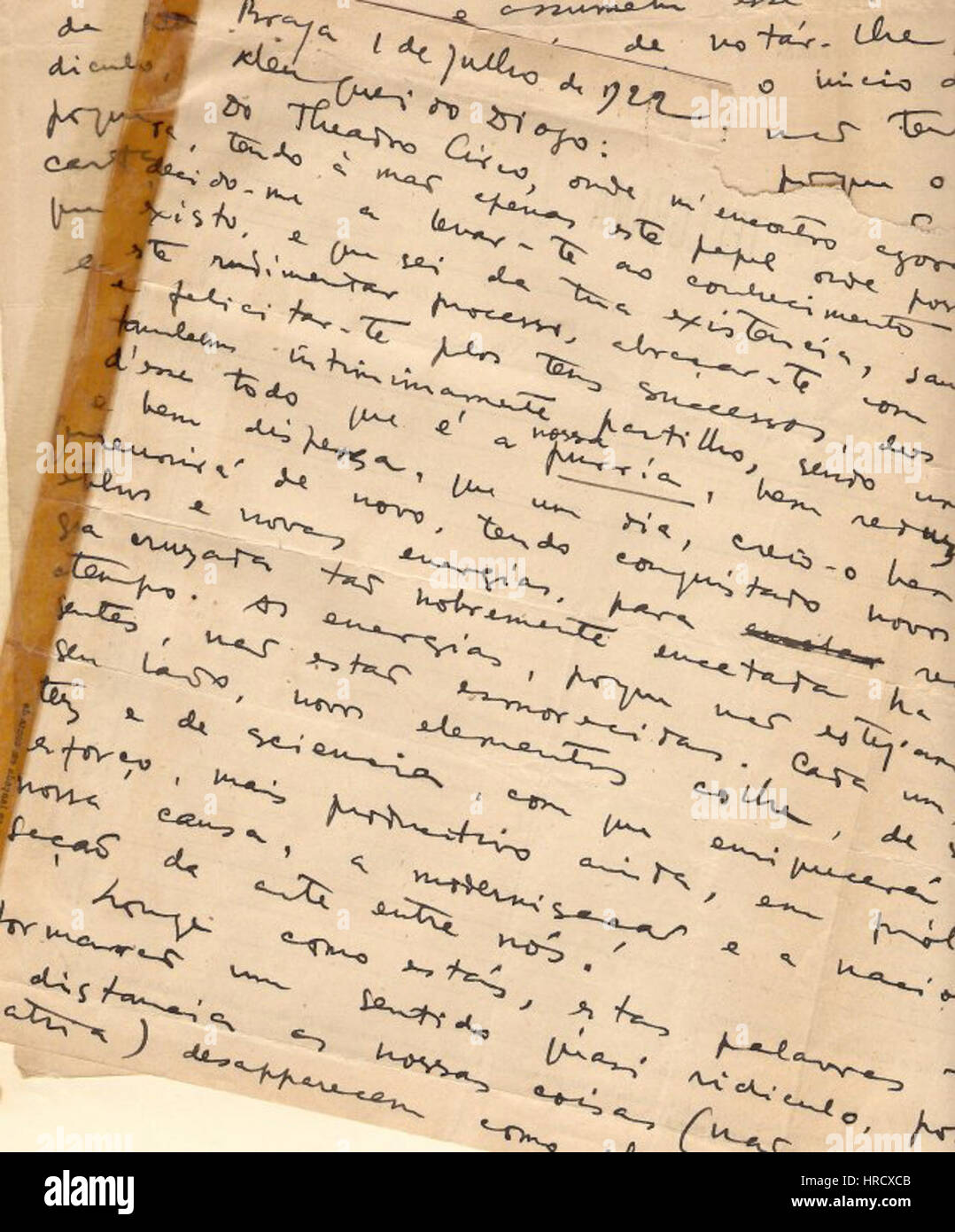Carta de Armando de Basto a Diogo de Macedo, enviada de Braga a 1 de ...
