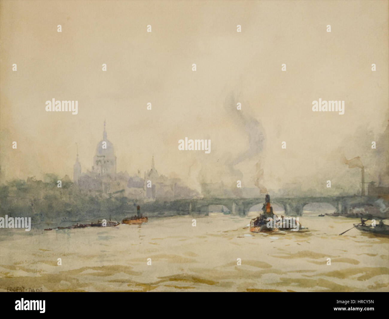 Ernest Dade - St Paul's from the River Stock Photo - Alamy