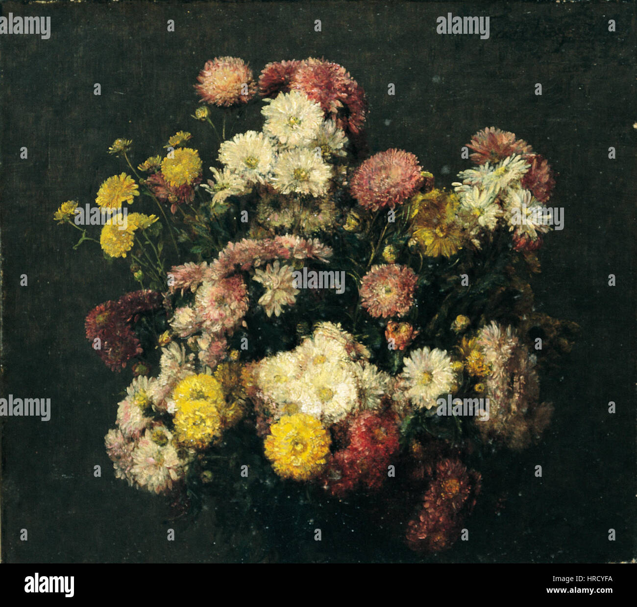 'Chrysanthemums' by Henri Fantin-Latour, painted in 1876, is a still ...