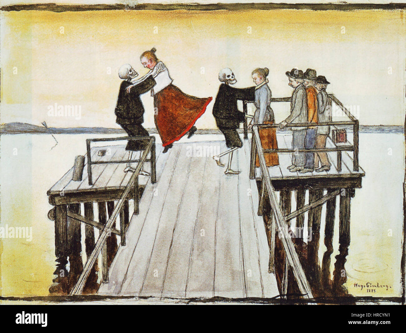 Hugo Simberg - Tanssi sillalla (1899 Stock Photo - Alamy