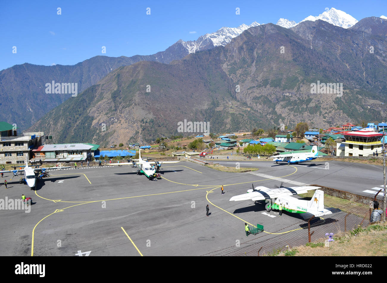 Lukla airstrip hi-res stock photography and images - Alamy