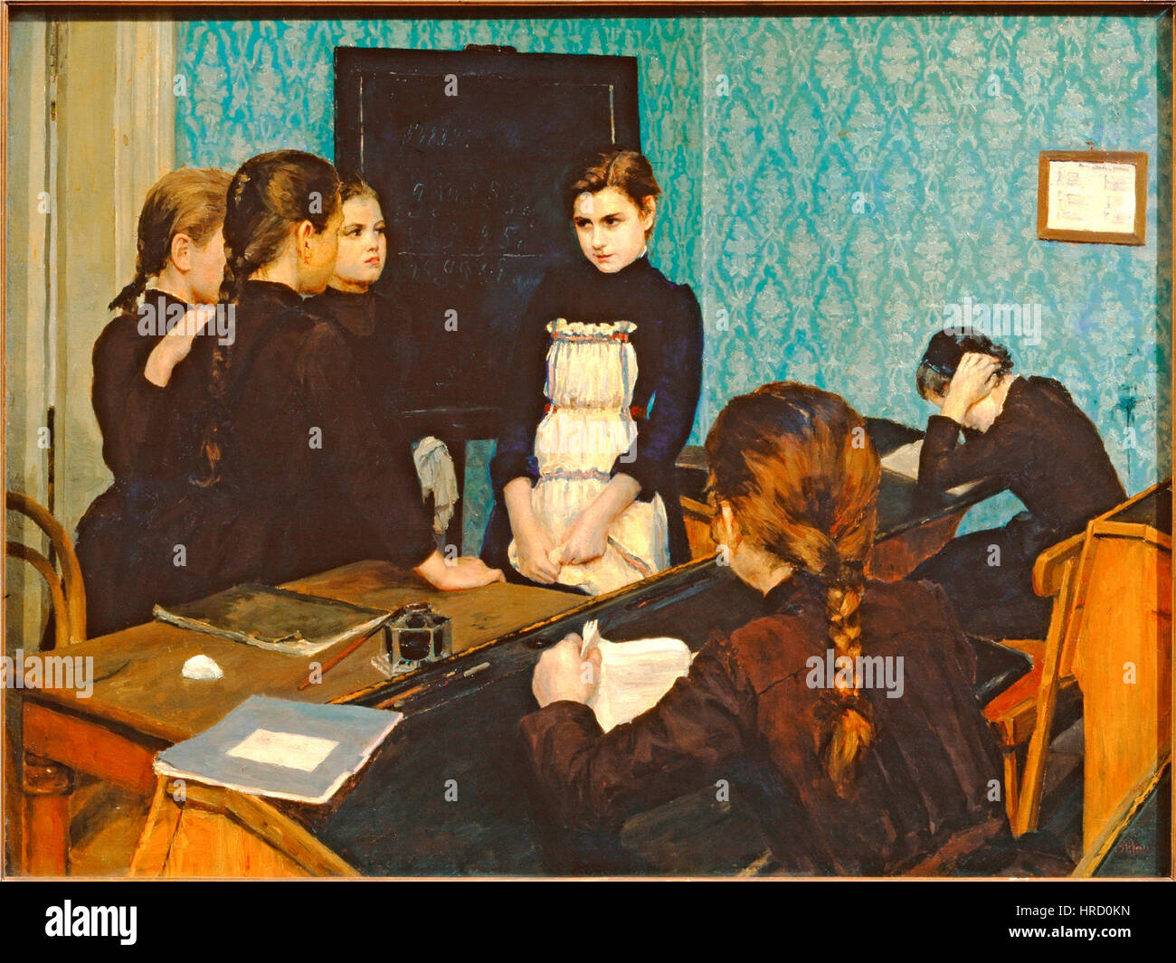 'Newcomer at School' by Emily Shanks portrays a young girl experiencing ...