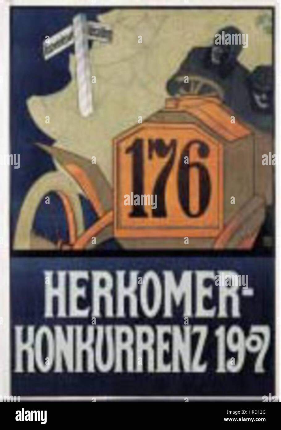 Hans Rudi Erdt 1907 - Herkomer Race Poster, 1907 Stock Photo - Alamy