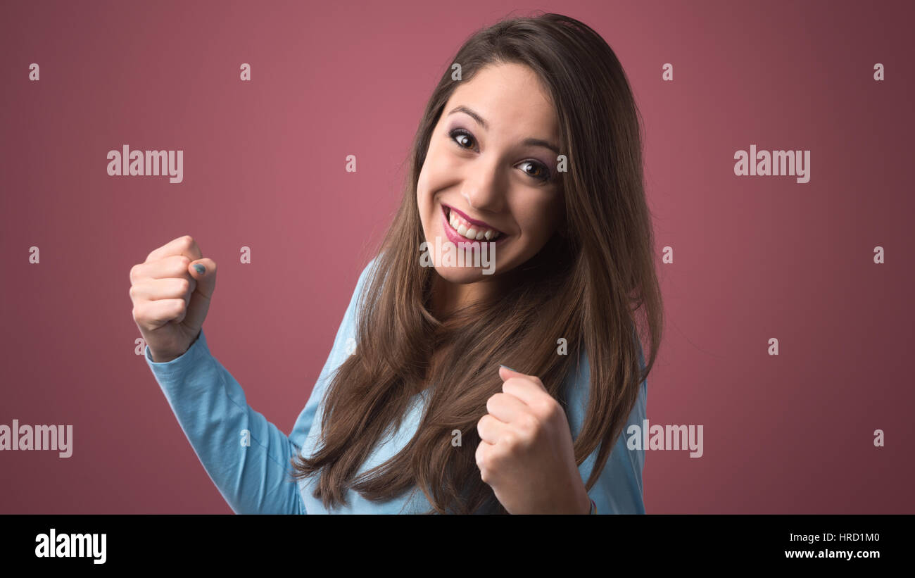 Woman receiving good news hi-res stock photography and images - Alamy