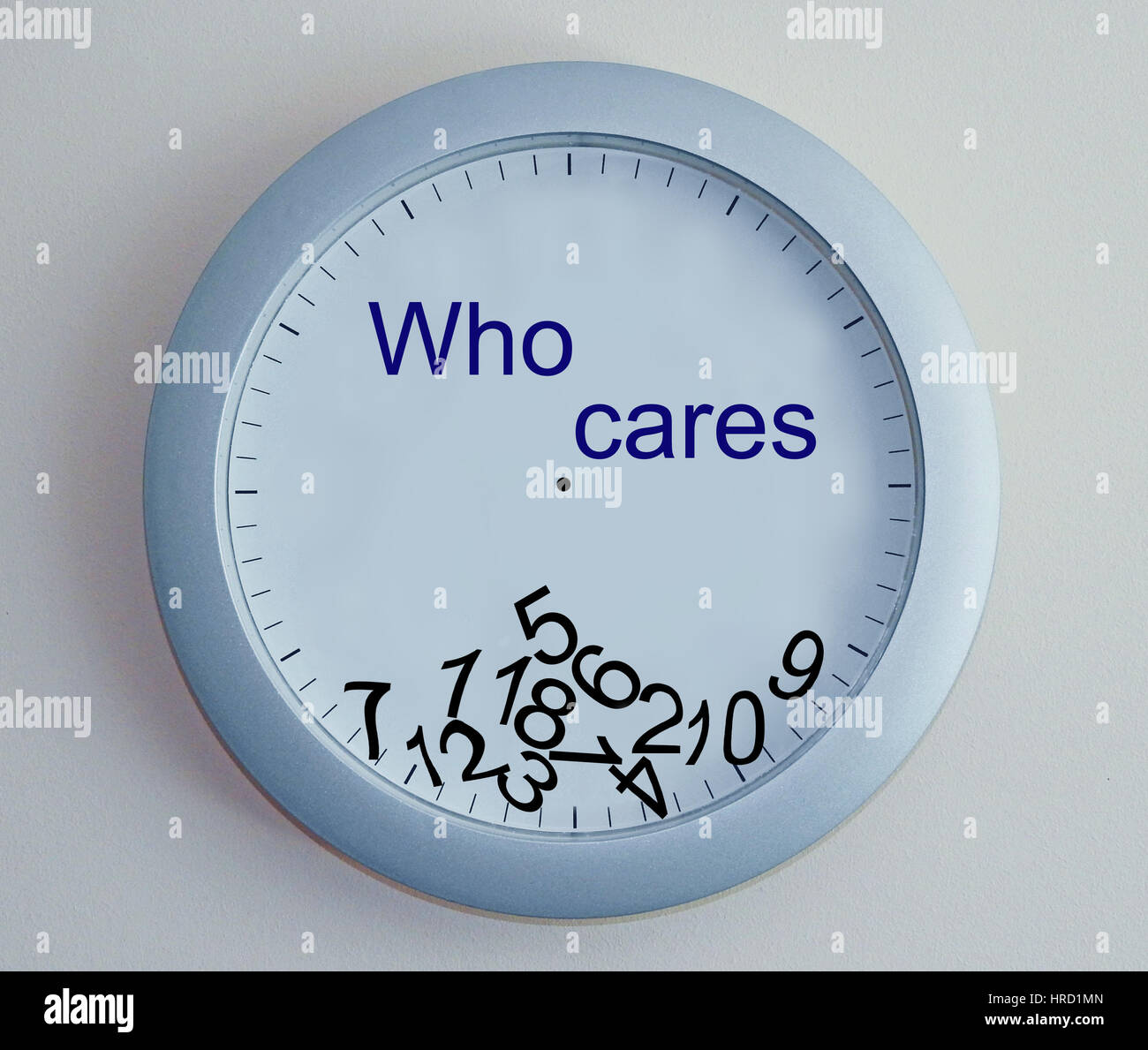 Broken Wall Clock. Isolated funny wall clock Stock Photo - Alamy