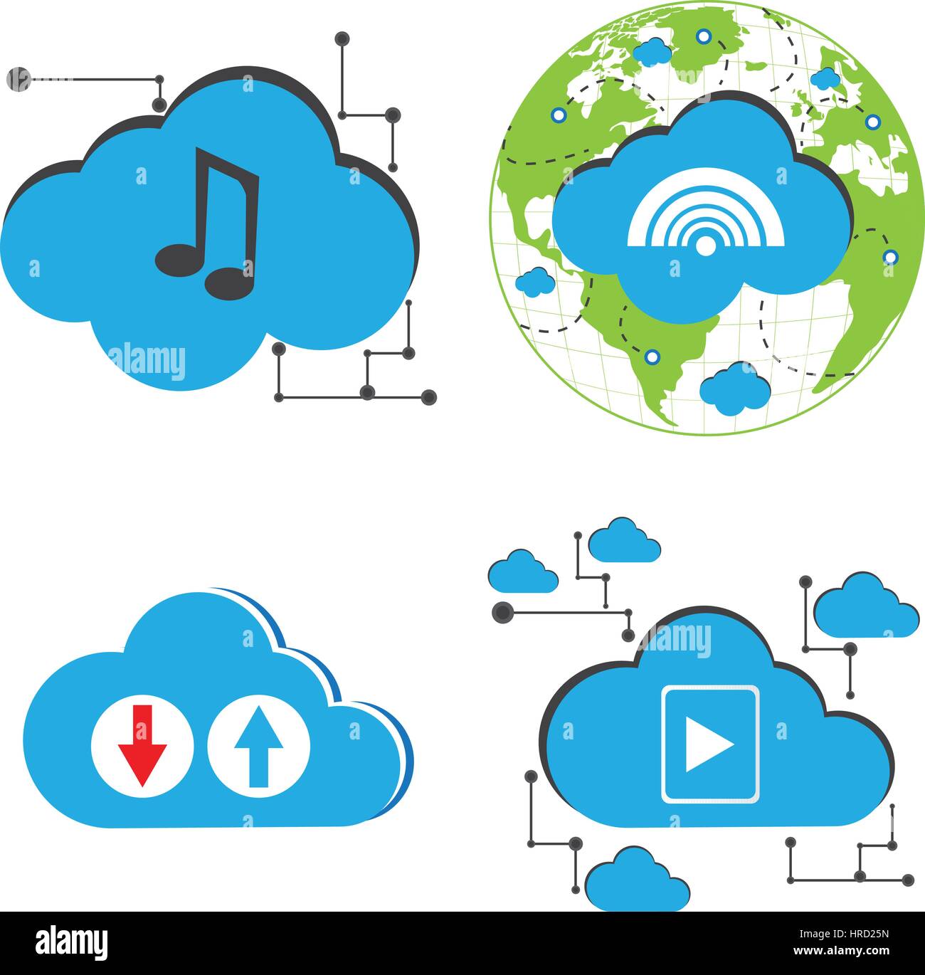 Cloud computing illustration Stock Vector Image & Art - Alamy