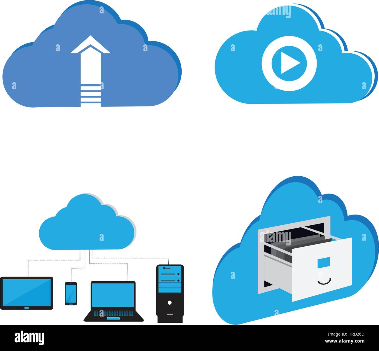 Cloud computing illustration Stock Vector Image & Art - Alamy