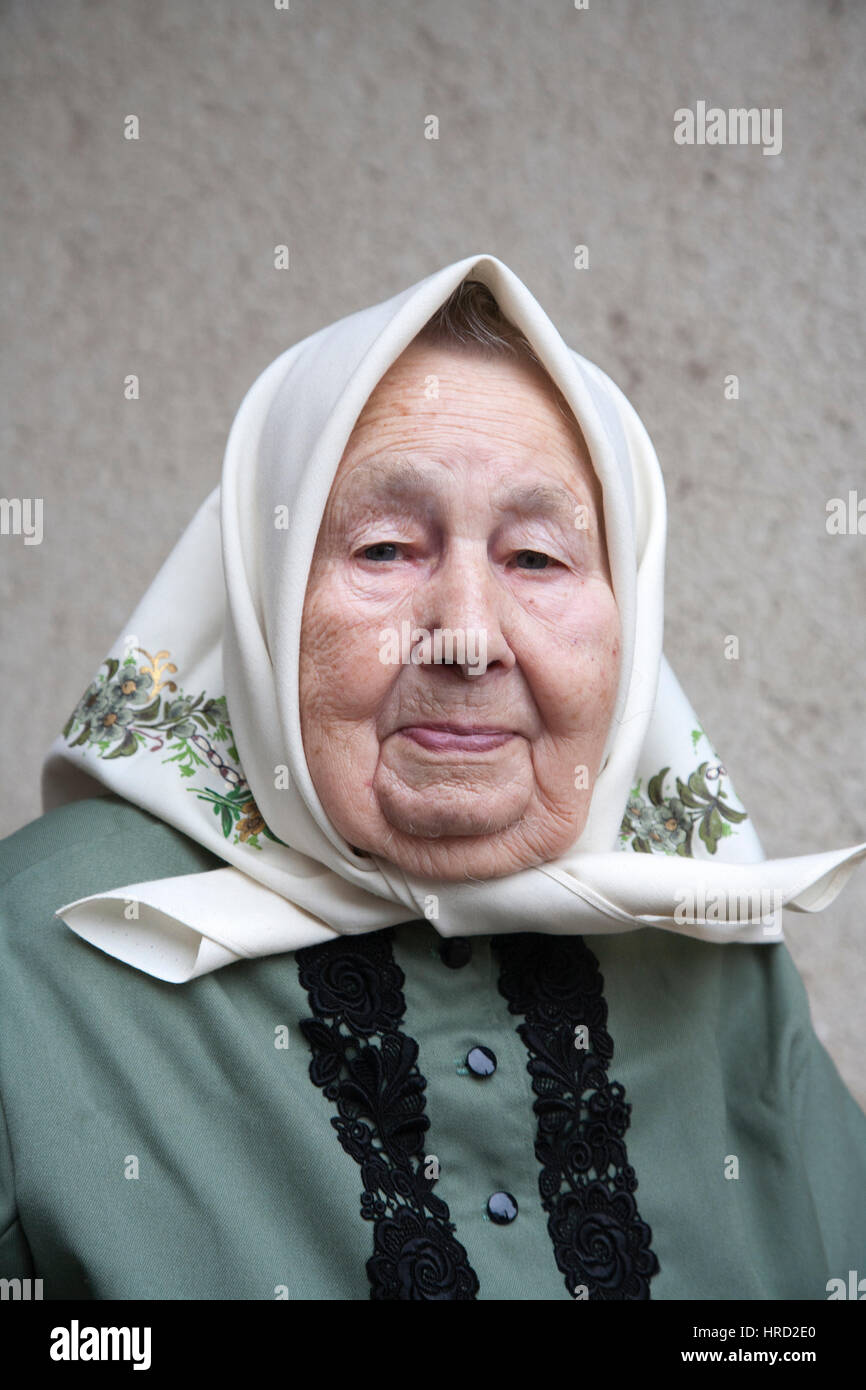 Old woman from Moravian district of Czech Republic Stock Photo - Alamy