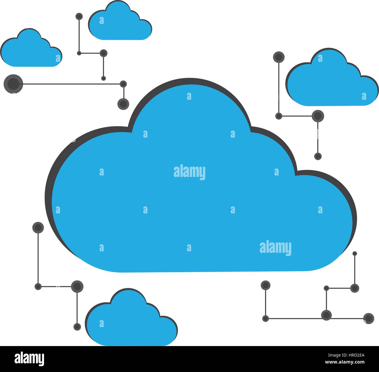 Cloud computing illustration Stock Vector Image & Art - Alamy