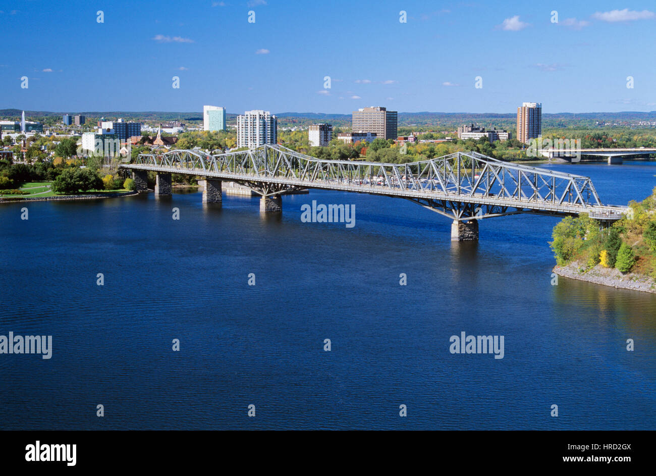 View Of Hull, The Ottawa River, and the Alexandra Bridge, Hull-Ottawa ...