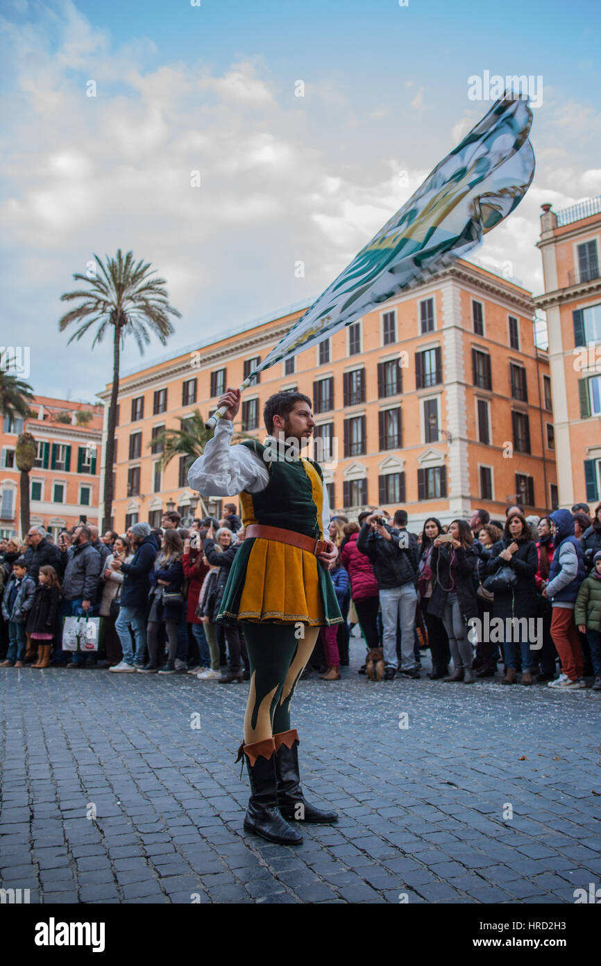 images of the Roman Carnival, held in Piazza del Popolo in Rome, with ...