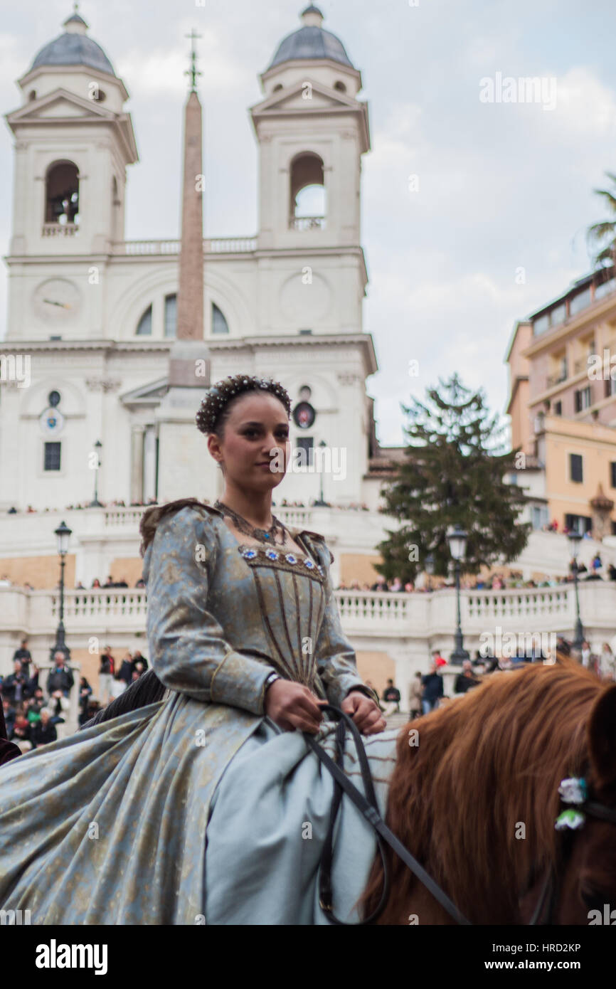 images of the Roman Carnival, held in Piazza del Popolo in Rome, with ...
