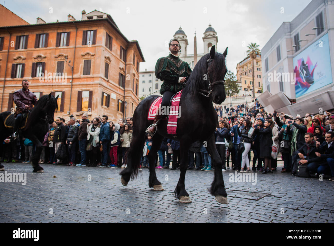 images of the Roman Carnival, held in Piazza del Popolo in Rome, with ...