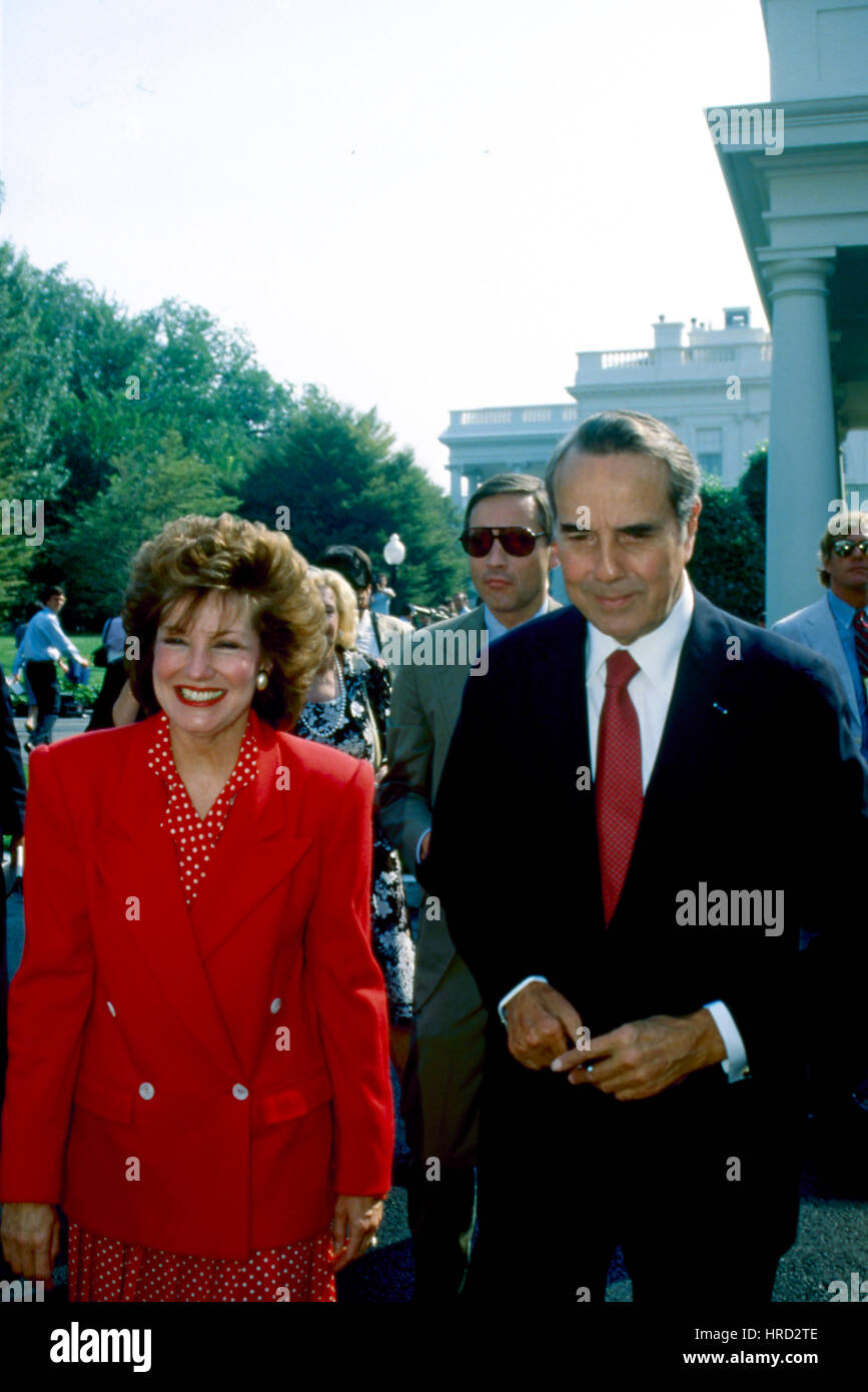 Secretary of Transportion Elizabeth Dole and her husband Senator Robert ...