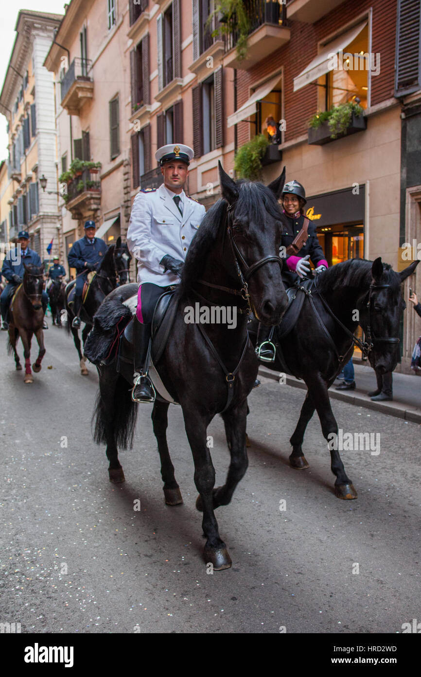 images of the Roman Carnival, held in Piazza del Popolo in Rome, with ...