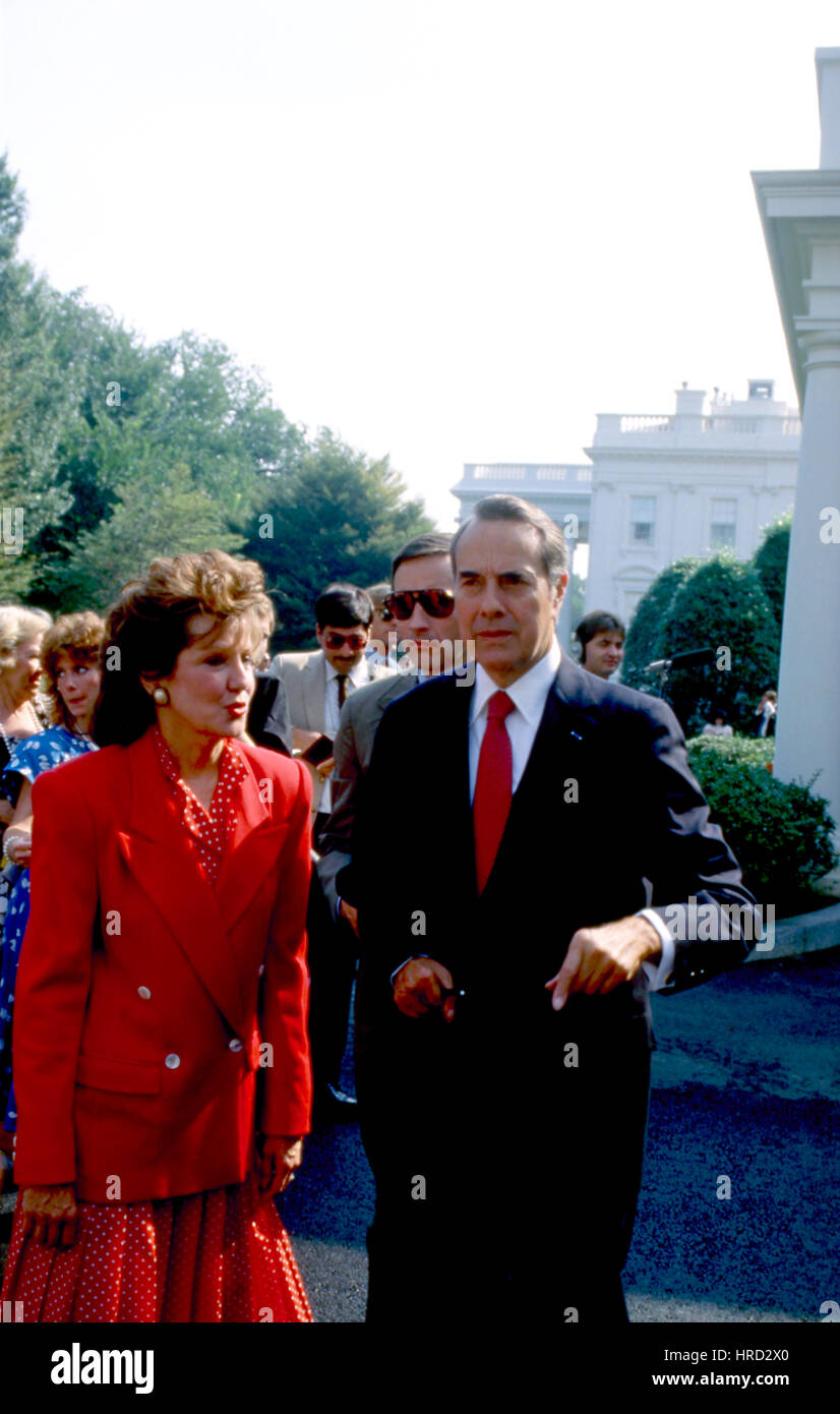 Secretary of Transportion Elizabeth Dole and her husband Senator Robert ...