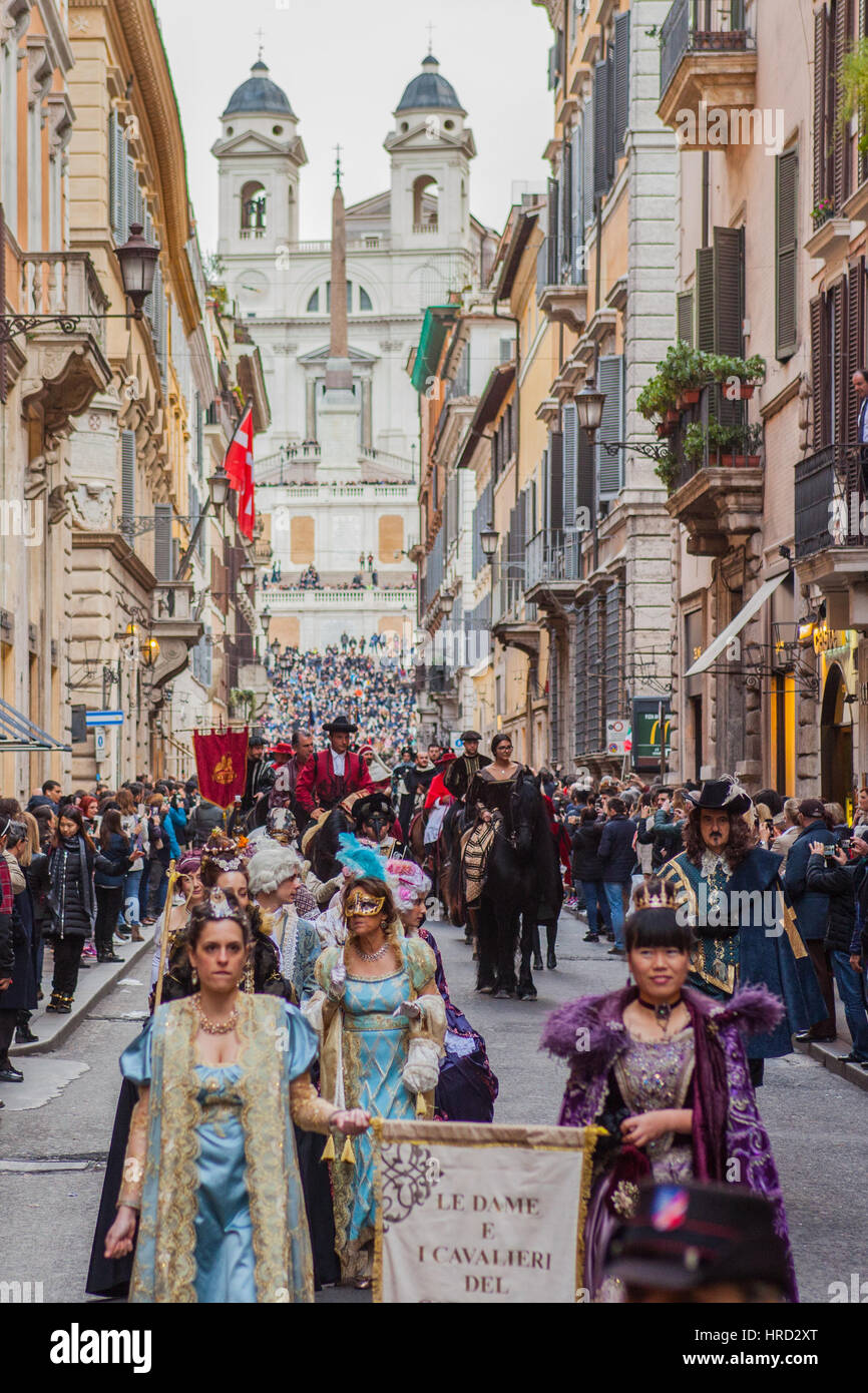 images of the Roman Carnival, held in Piazza del Popolo in Rome, with ...