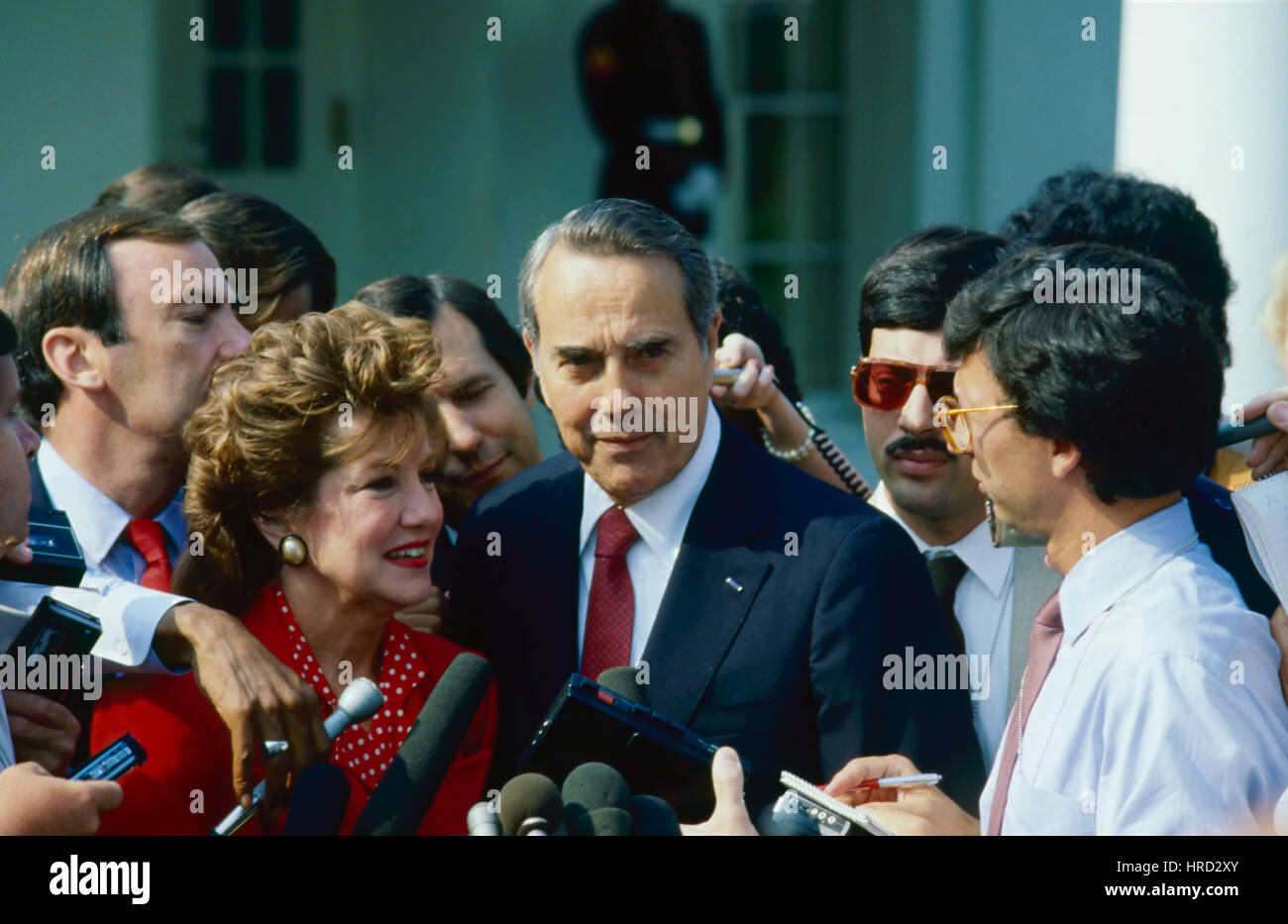 Secretary of Transportion Elizabeth Dole and her husband Senator Robert ...