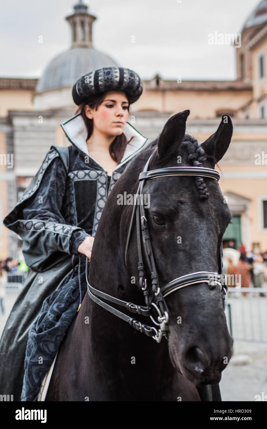 images of the Roman Carnival, held in Piazza del Popolo in Rome, with ...