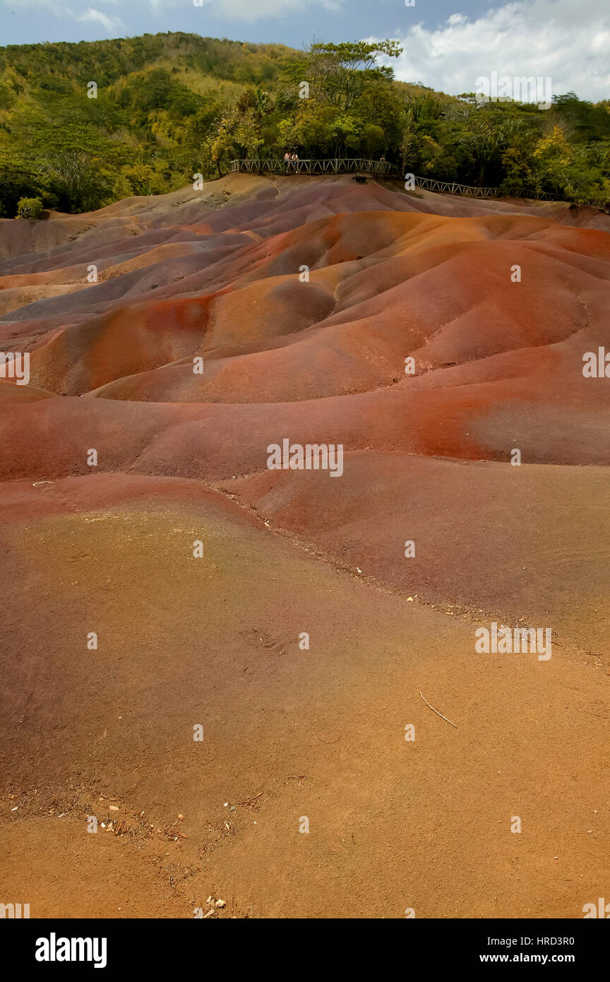 Mauritius, seven-colored earth, Chamarel near the village of Case ...