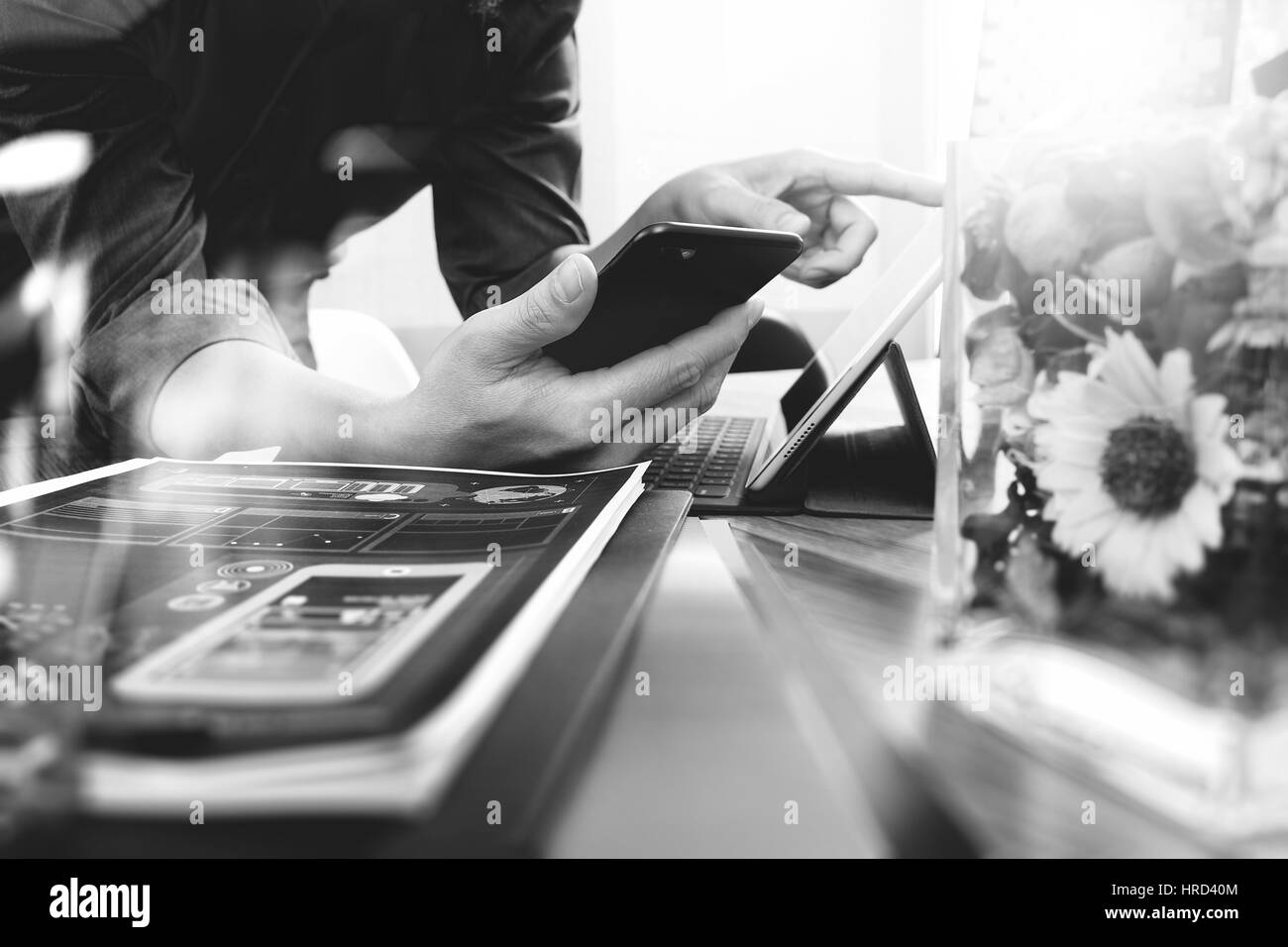 Buy on laptop Black and White Stock Photos & Images - Alamy