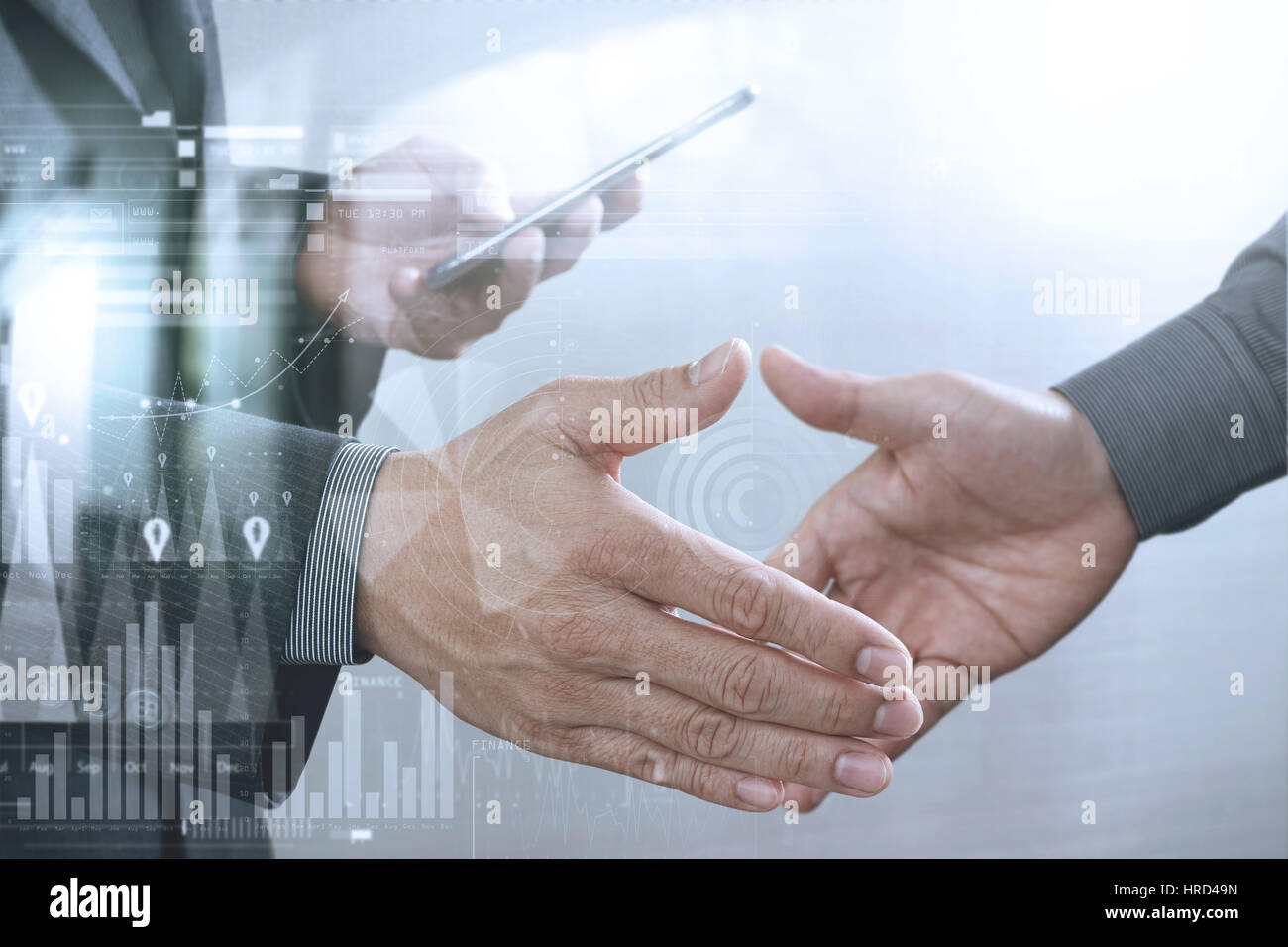 Business partnership meeting concept.photo businessmans handshake. Successful businessmen ...