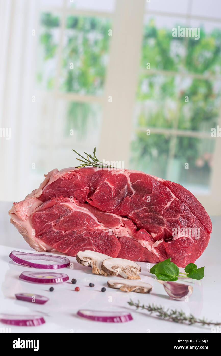 Beef hind leg meat hi-res stock photography and images - Alamy