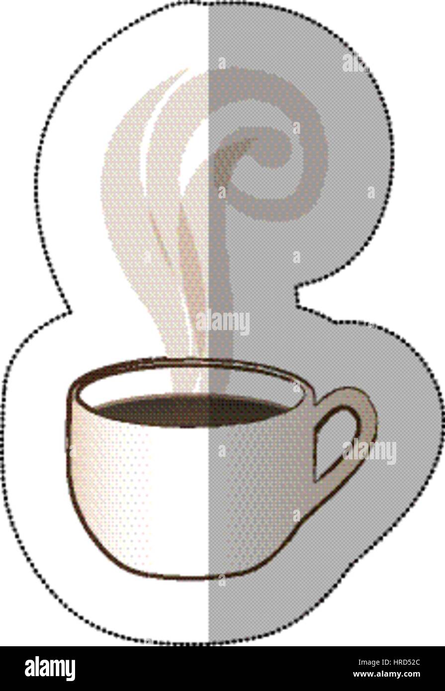 Espresso steaming white cup Stock Vector Images - Alamy