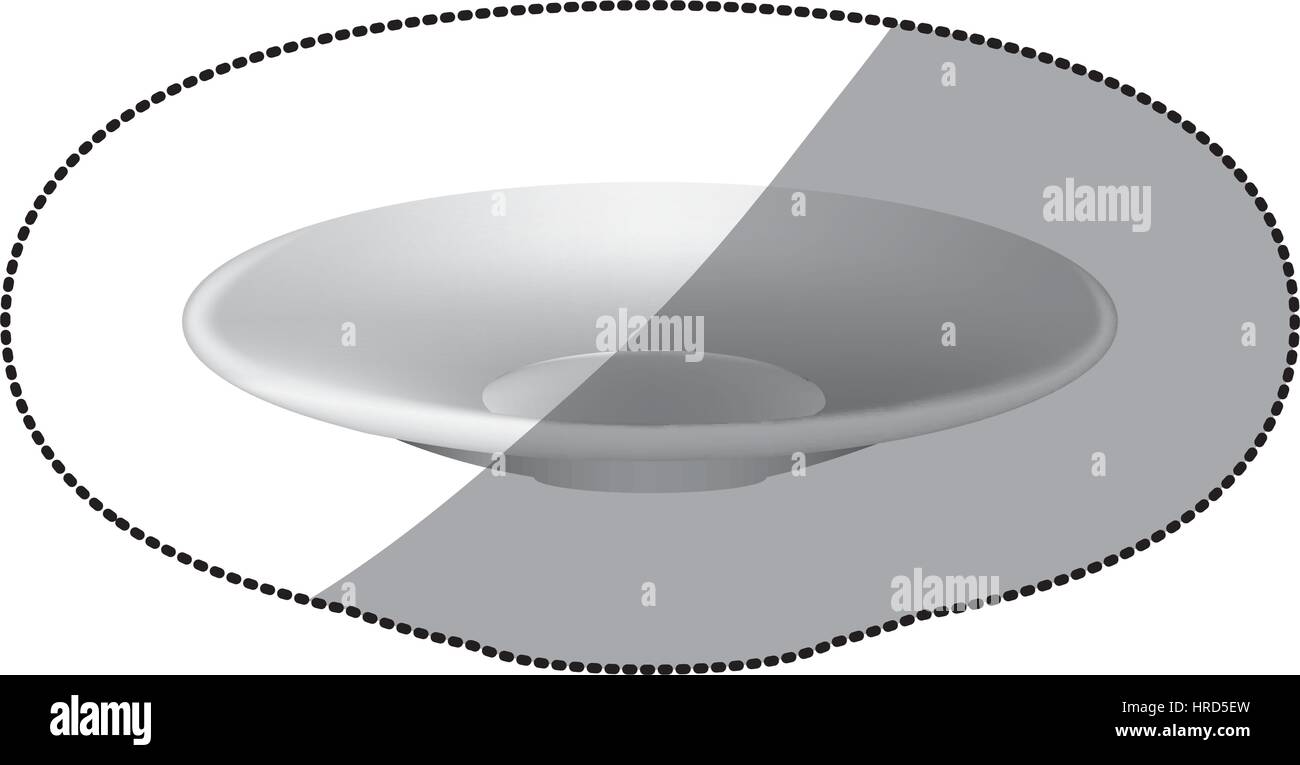 sticker white plate icon Stock Vector Image & Art - Alamy