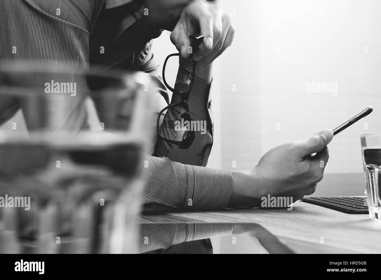 Colleagues using computer Black and White Stock Photos & Images - Alamy