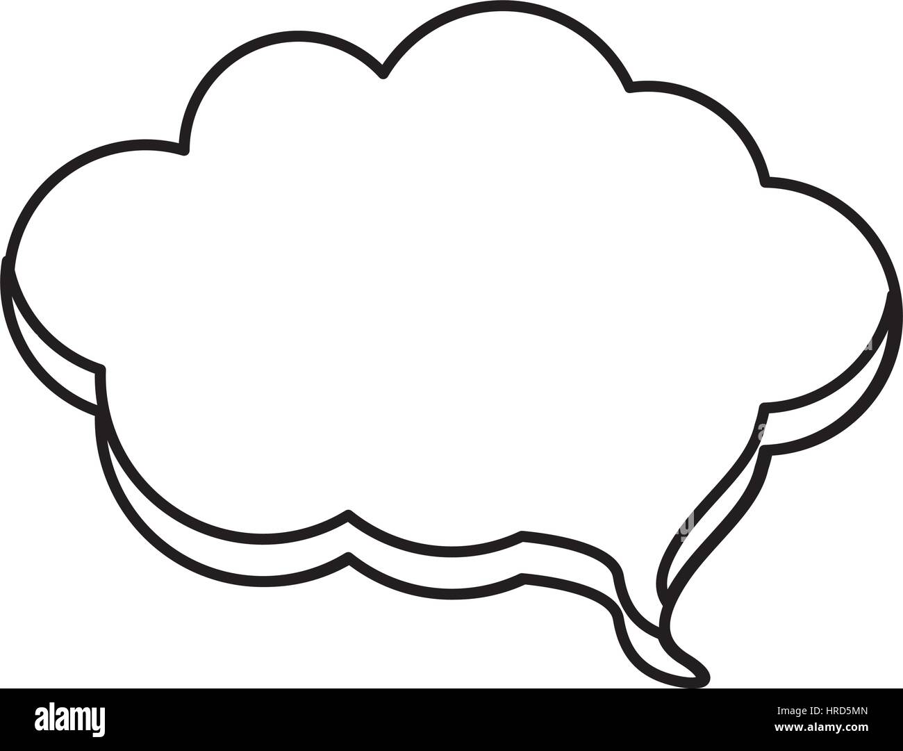 contour cloud chat bubble icon Stock Vector Image & Art - Alamy