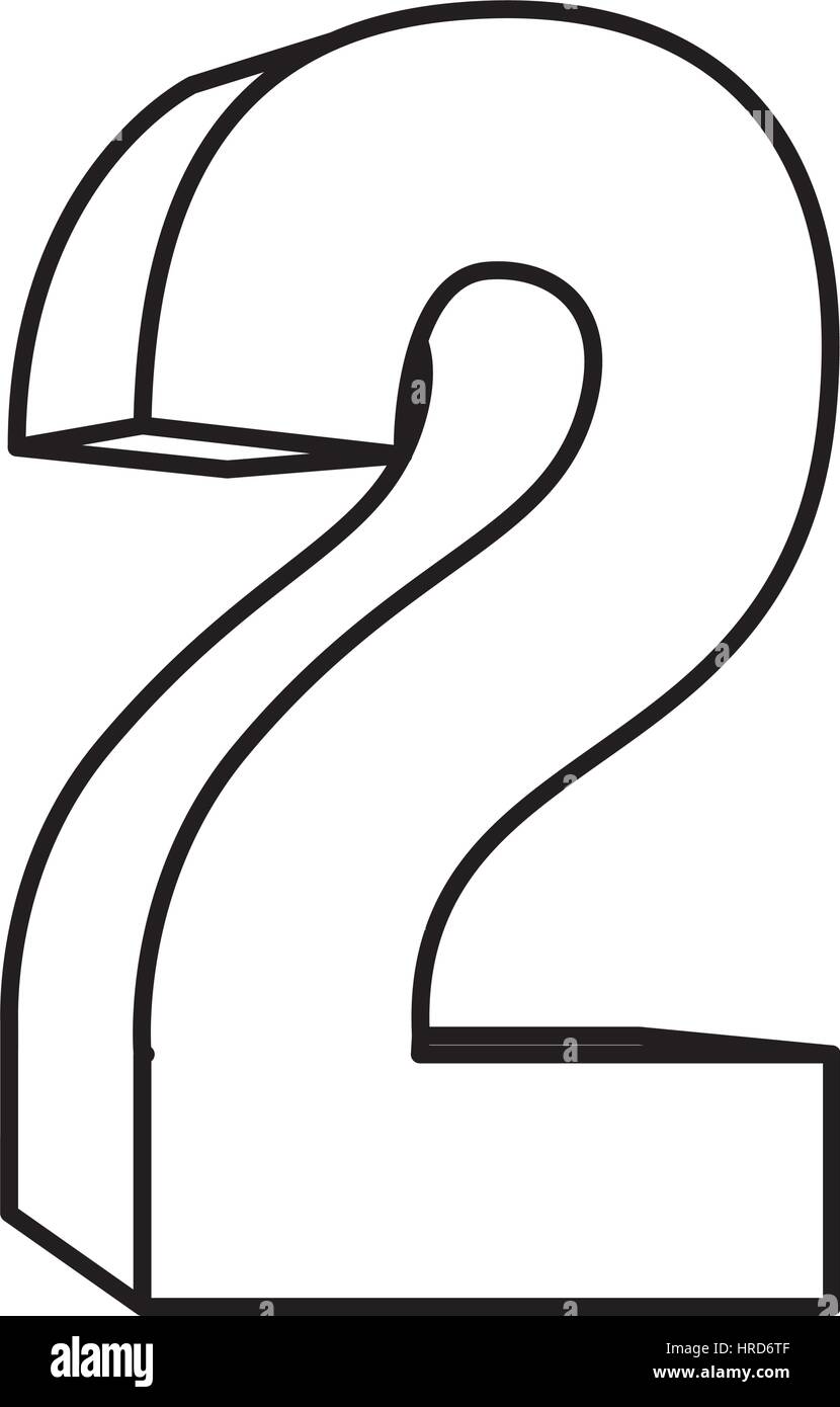 figure number two icon Stock Vector Image & Art - Alamy