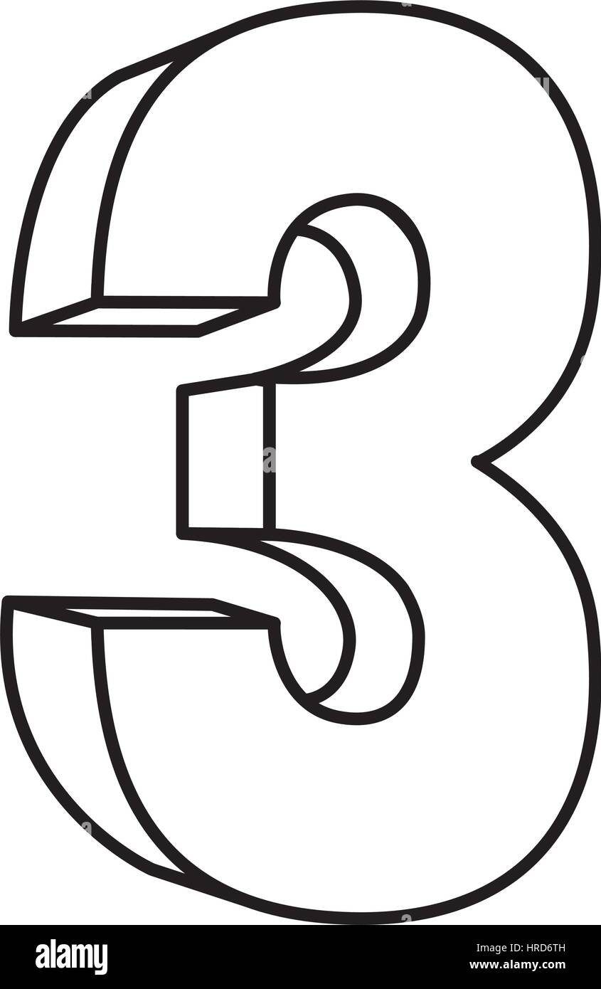 figure number three icon Stock Vector Image & Art - Alamy