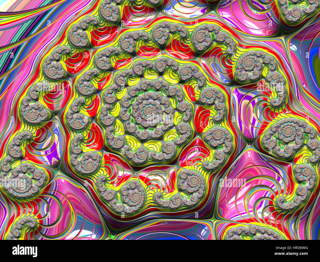 Islands in the Sun - A Fractal illustration Stock Photo - Alamy