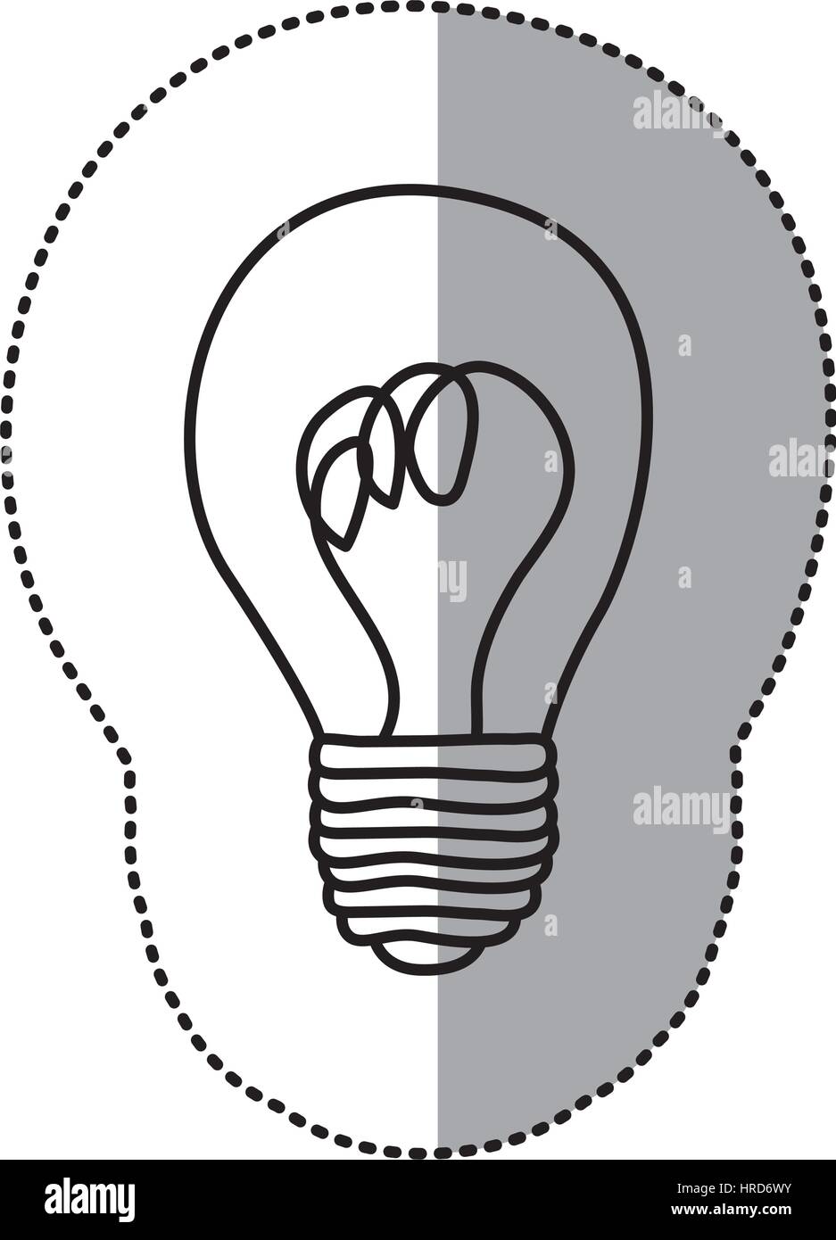 contour sticker paint bulb icon Stock Vector Image & Art - Alamy