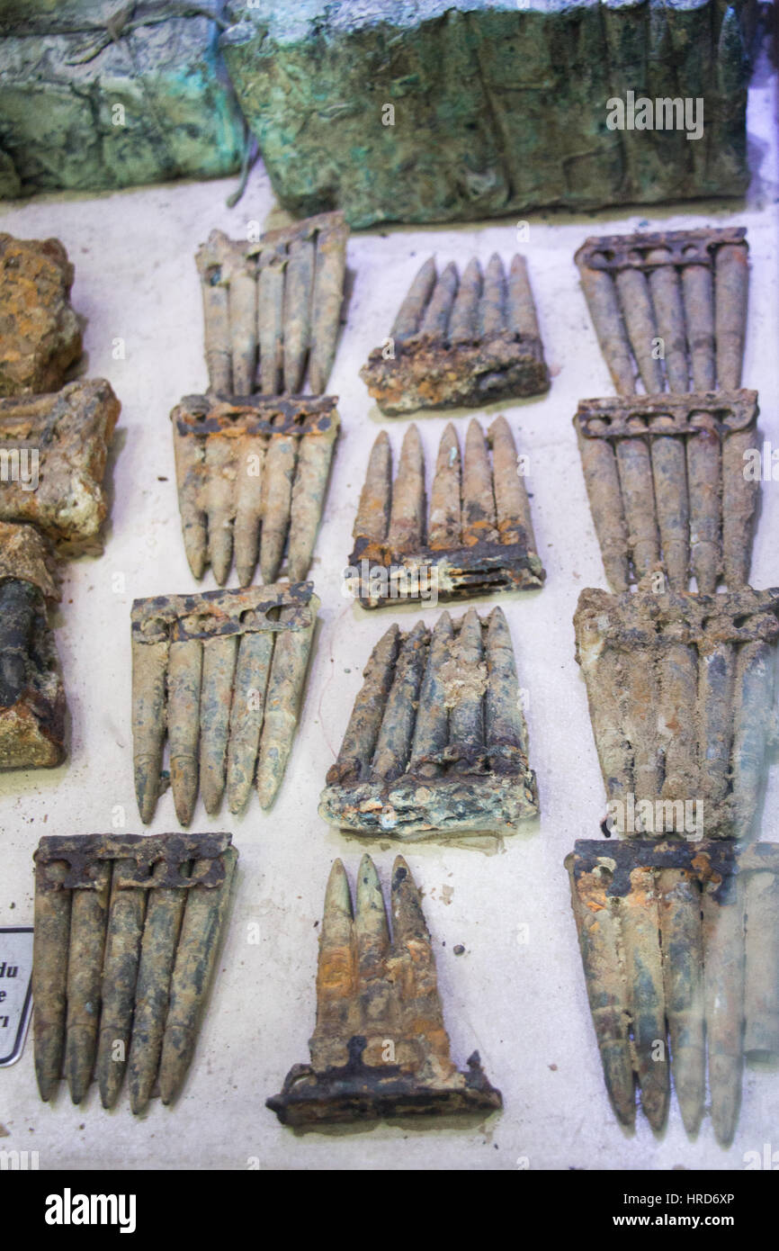 Cartridges of rusty bullet ammunition from the dardanelles war Stock ...