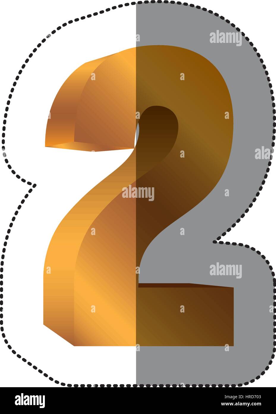 color number two icon Stock Vector Image & Art - Alamy