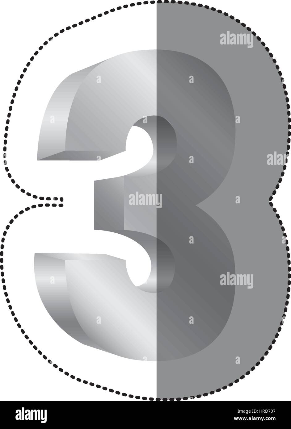 color number three icon Stock Vector Image & Art - Alamy