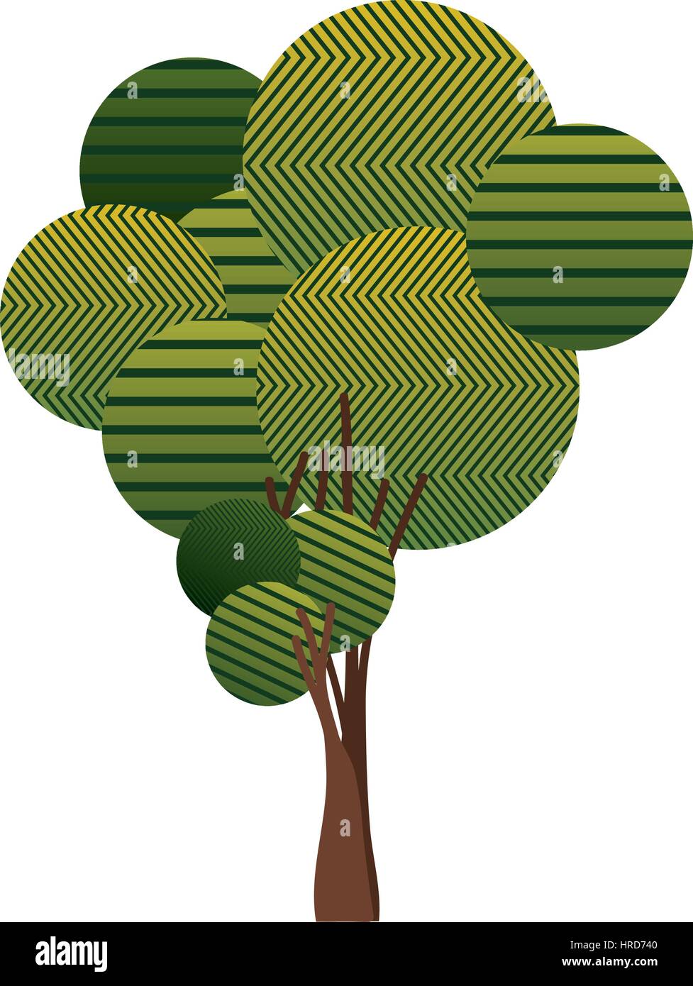 colorful high tree plant with abstract lines Stock Vector Image & Art ...