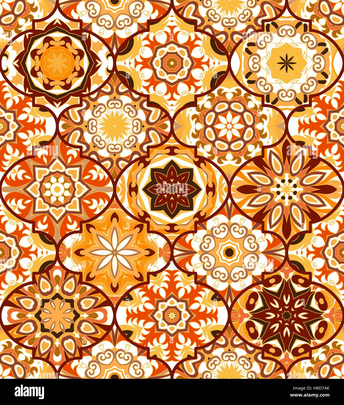 Seamless pattern. Eastern decorative elements. Hand drawn background ...