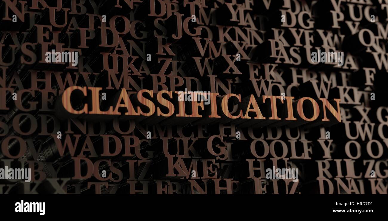 Classification - Wooden 3D rendered letters/message. Can be used for an ...