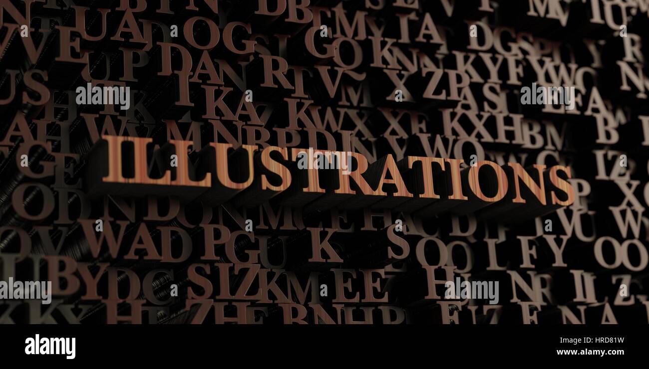 Illustrations - Wooden 3D rendered letters/message. Can be used for an ...