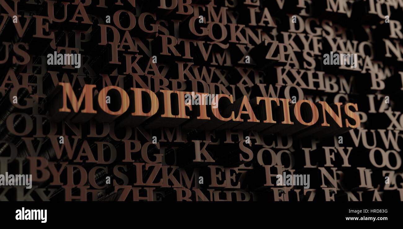 Modifications - Wooden 3D rendered letters/message. Can be used for an ...