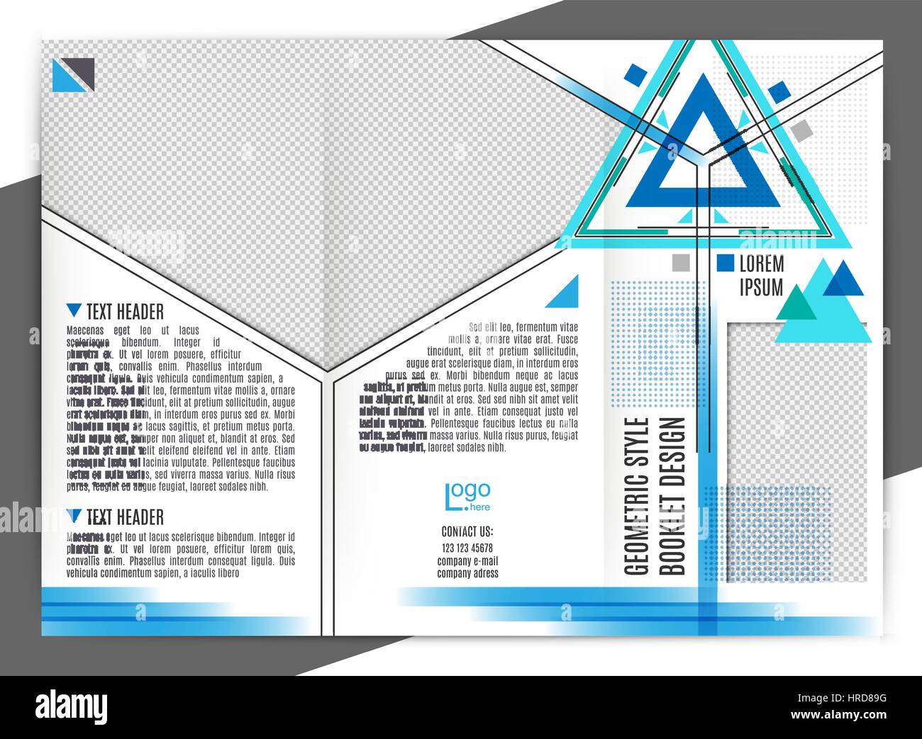 Brochure design template. vector trifold geometric abstract. trandy ...