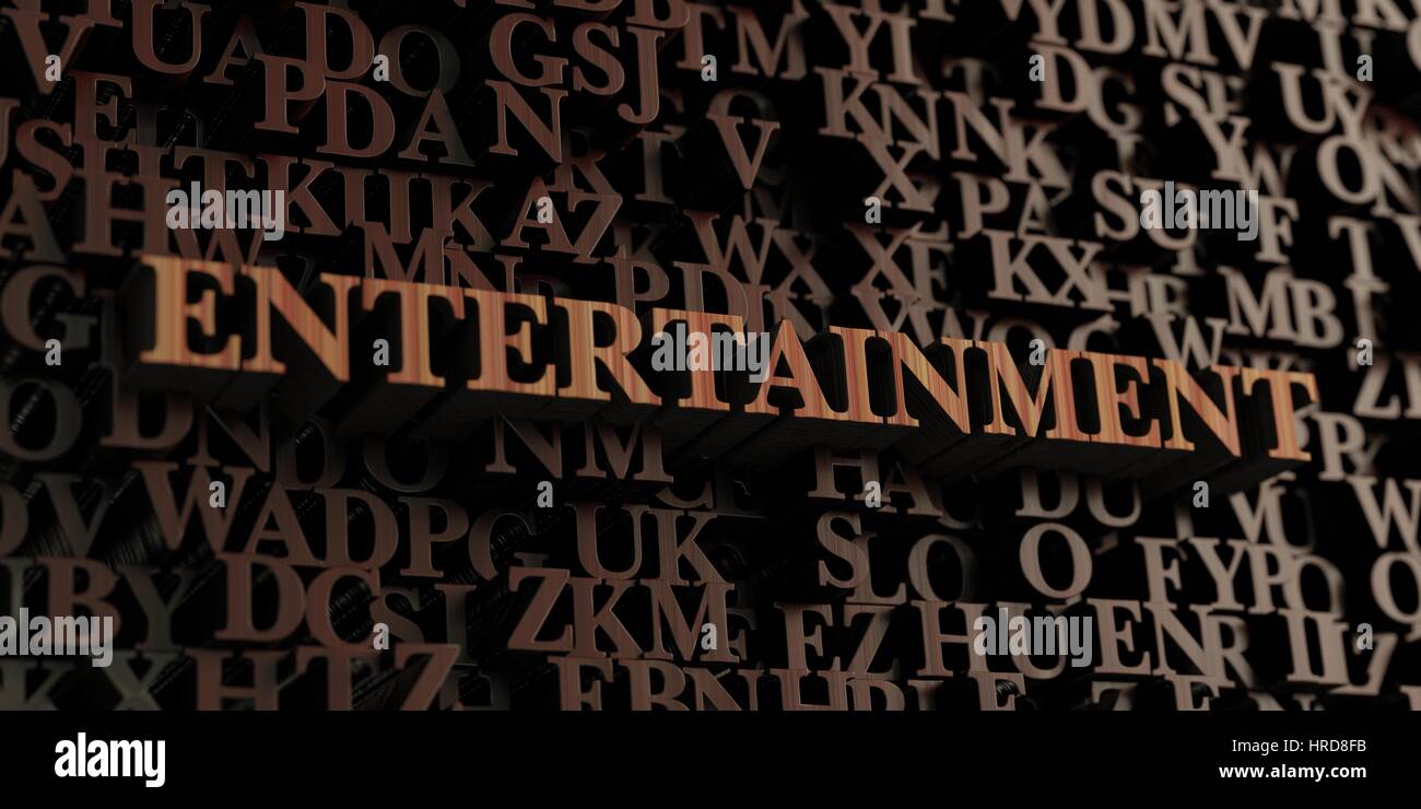 Entertainment - Wooden 3D rendered letters/message. Can be used for an ...
